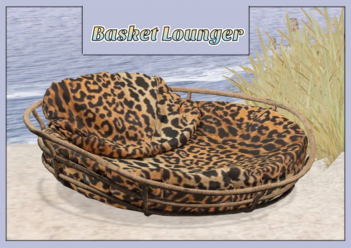 Second Life Marketplace - Basket Lounger-Animal Print