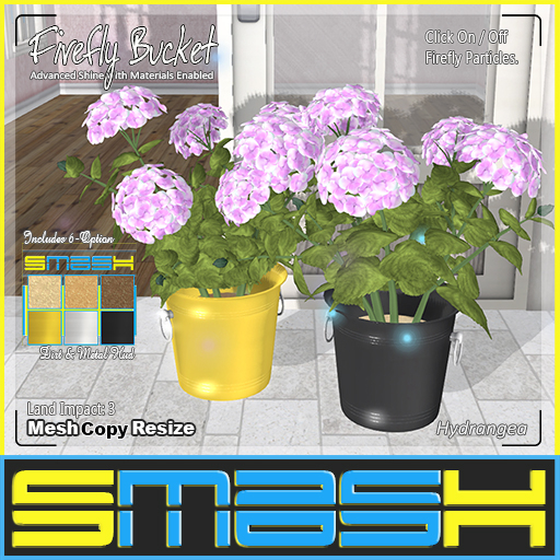 Second Life Marketplace - SMASH - Firefly Bucket (Version: Hydrangea)