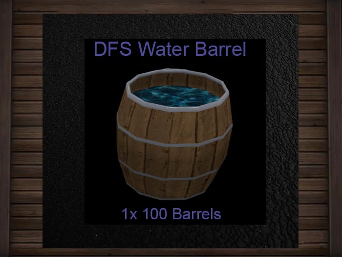 Second Life Marketplace - DFS Water Barrel V2.12 x 100 (Actual Item)