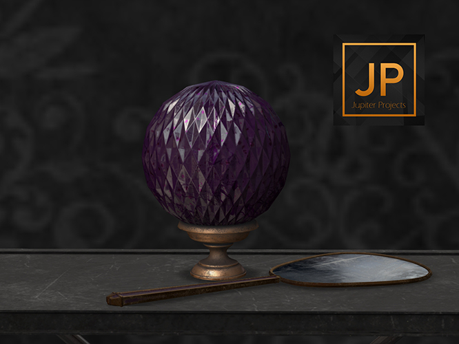 Second Life Marketplace - .::THOR::.. Crystal Ball & Mirror - Gold