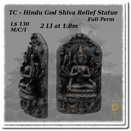 Second Life Marketplace - TC - Hindu God Shiva Relief Statue FULL PERM