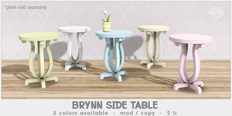 Second Life Marketplace - Sequel - Brynn Side Table - Blue