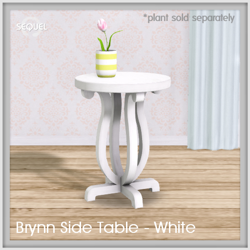 Second Life Marketplace - Sequel - Brynn Side Table - White