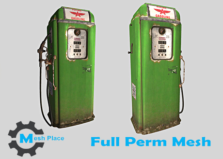 Second Life Marketplace - Mesh Place - Abandoned Gas Pump - Full Perm Mesh