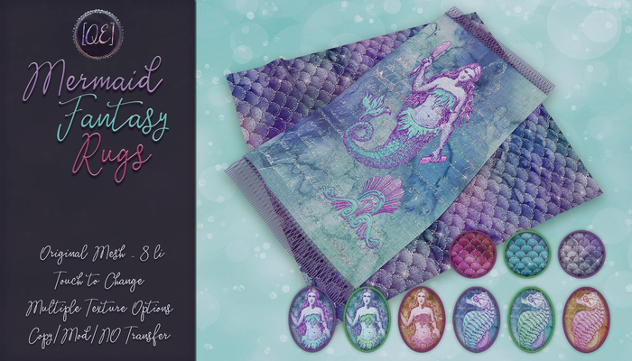 Second Life Marketplace - [QE Home] Rug Duo -Mermaid Fantasy-