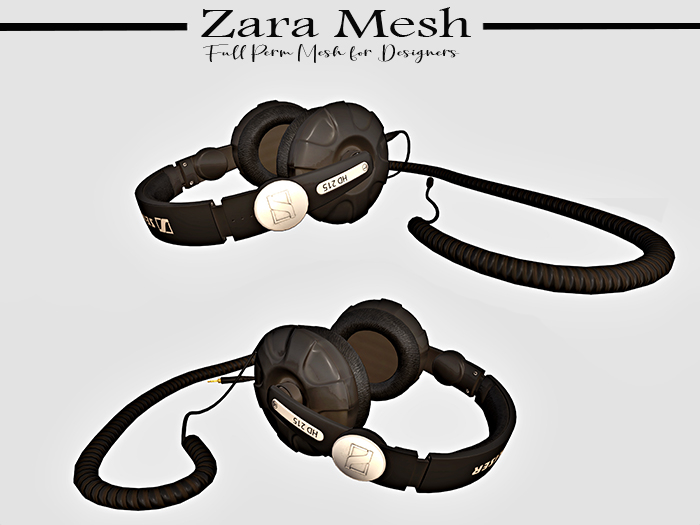 Second Life Marketplace - Zara Mesh - TECH - Headphones Deco - FULL ...
