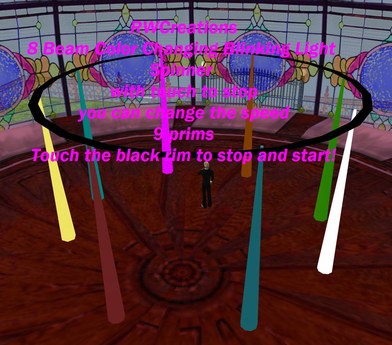 Second Life Marketplace - 8 Beam Color Changing Blinking Light Spinner ...
