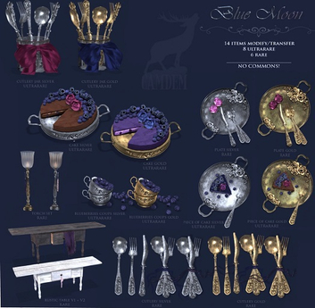 Second Life Marketplace - Camdem - BlueMoon - Plate Silver RARE