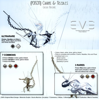Second Life Marketplace - E.V.E Poison Chains and Needles {Chains Gold}