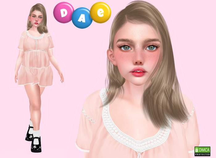 Second Life Marketplace - [DAE] Child Shape PRECIOUS for LeLUTKA Head ...