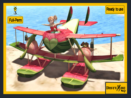 Second Life Marketplace - ::DisturbeD:: Kawaii Watermelon Plane - FULL ...
