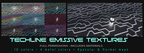 Second Life Marketplace - [RoS] Techline Emissive Textures // CLEARANCE ...