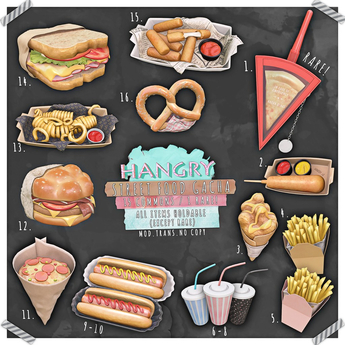 Second Life Marketplace - Hangry - Street Food Gacha - Mustard Hot Dog {9}
