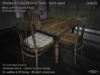 Second Life Marketplace - Shabby Kitchen/Bistro Table (Adult) - Dark wood