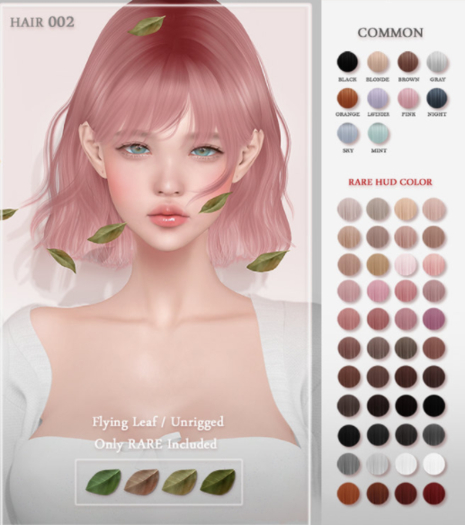 Second Life Marketplace - VCO ~ Jihyo 002 . RARE Hair Full Pack colours