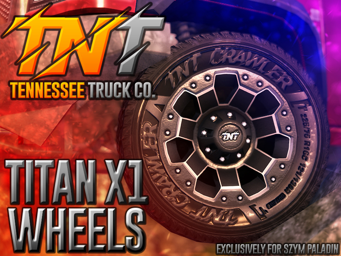 Second Life Marketplace - TNT - TITAN X1 WHEELS (SZYM PALADIN ADDON)
