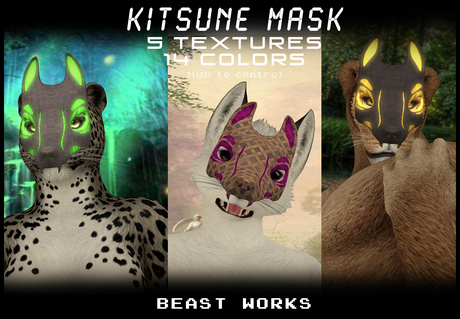 Second Life Marketplace - [Beast Works] Kitsune Mask DEMO