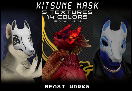 Second Life Marketplace - [Beast Works] Kitsune Mask DEMO