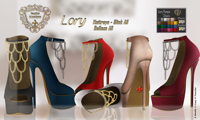 Second Life Marketplace - Nala Design - Lory Chain Pumps - Mesh Bodies