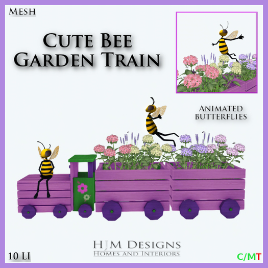 Second Life Marketplace - Cute Bee Garden Train