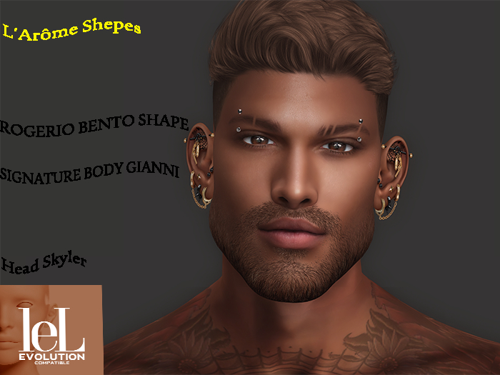 Second Life Marketplace - ROGERIO BENTO MALE SHAPE FOR LELUTKA SKYLER