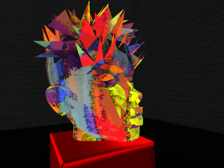Second Life Marketplace - Head Sculpture 3d Art, animated Texture
