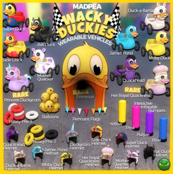 Second Life Marketplace - MadPea Wacky Duckies - Inflatable Bumper - Pink