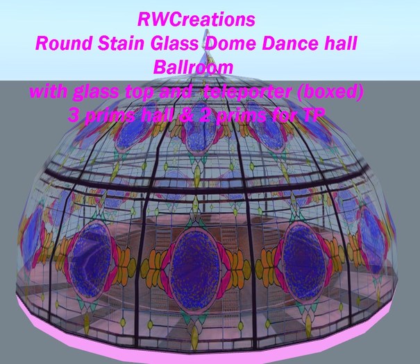 Second Life Marketplace - Stained Glass Dance Hall Round Sky Dome ...