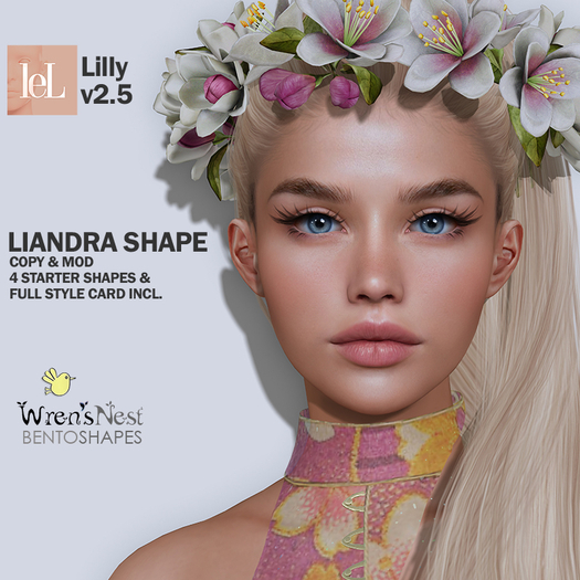 Second Life Marketplace - { wren's nest } Liandra Shape for LeLutka ...