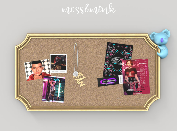 Second Life Marketplace - {moss&mink} K-Pop Memo Board