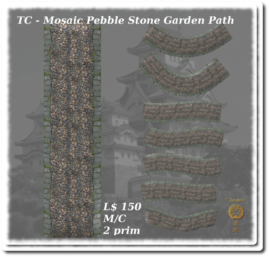 Second Life Marketplace - Mosaic Pebble Stone Garden Path