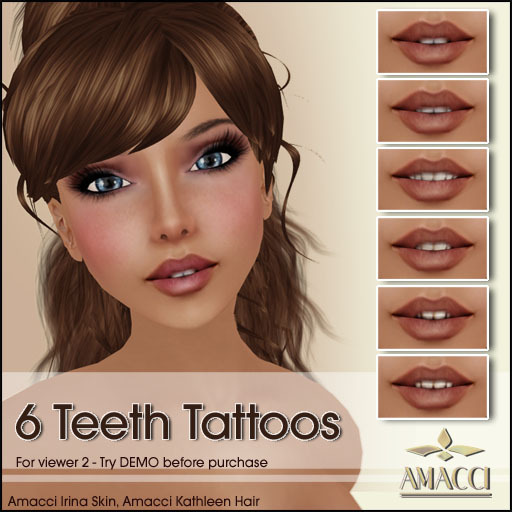 Second Life Marketplace - Amacci - Teeth Tattoos