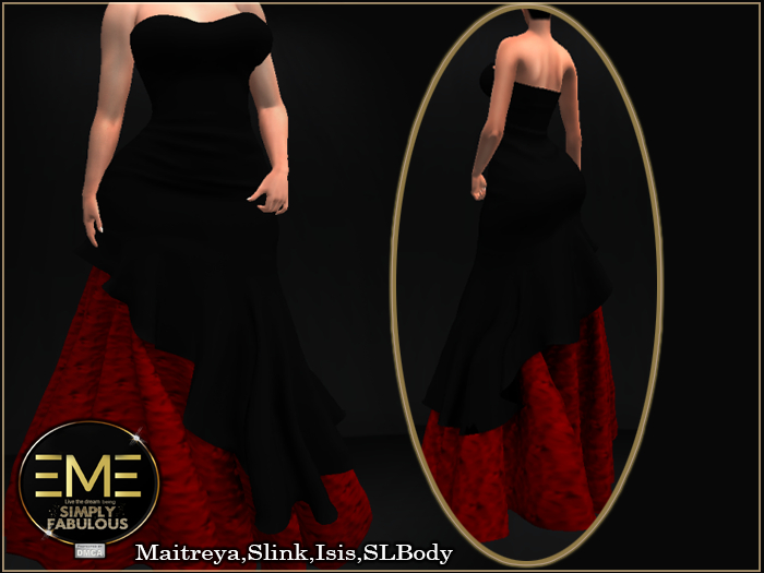 Second Life Marketplace - eMe-Elegant Dress Maitreya,Isis,Slink,Sl Body