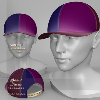 Second Life Marketplace - !Lyrical B!zarre Templates! - Sun Cap MESH ...