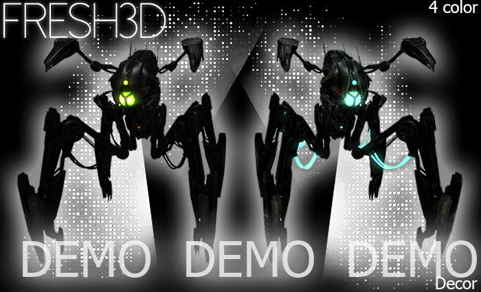 Second Life Marketplace - FRESH3D Sci-fi Mech Droid DEMO