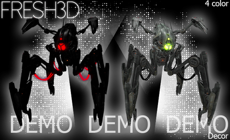 Second Life Marketplace - FRESH3D Sci-fi Mech Droid DEMO