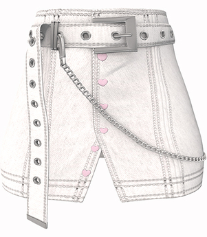 Second Life Marketplace - *CK* Into you skirt WHITE