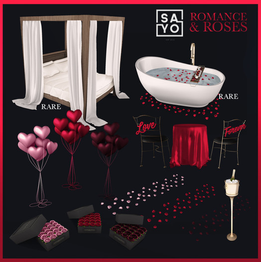 Second Life Marketplace - SAYO - Romance & Roses Gacha - COMPLETE SET ...