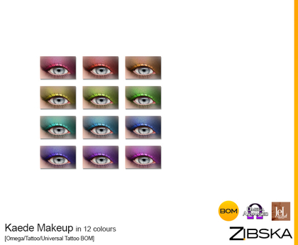 Second Life Marketplace - Zibska [50% Off] ~ Kaede Makeup in 12 colors ...