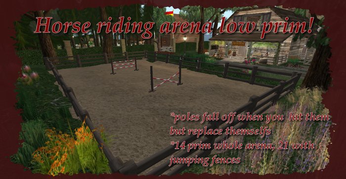 Second Life Marketplace - horse riding arena Low prim! 14!