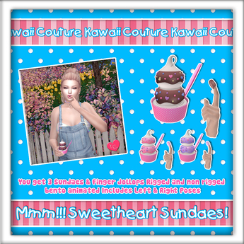 Second Life Marketplace - Kawaii Couture - Sweetheart Sundae & Dollop Sets