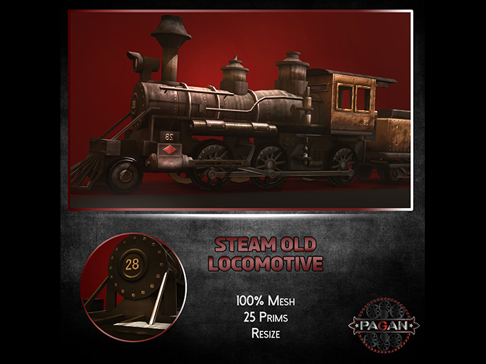 Second Life Marketplace - [Pagan] Steam Old Locomotive