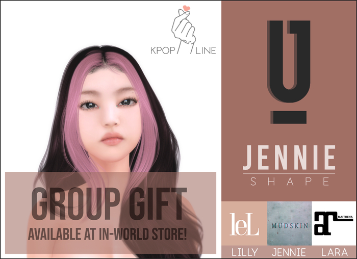 Second Life Marketplace - U-J - KPOP Line - Jennie Lelutka Shape (Lilly ...