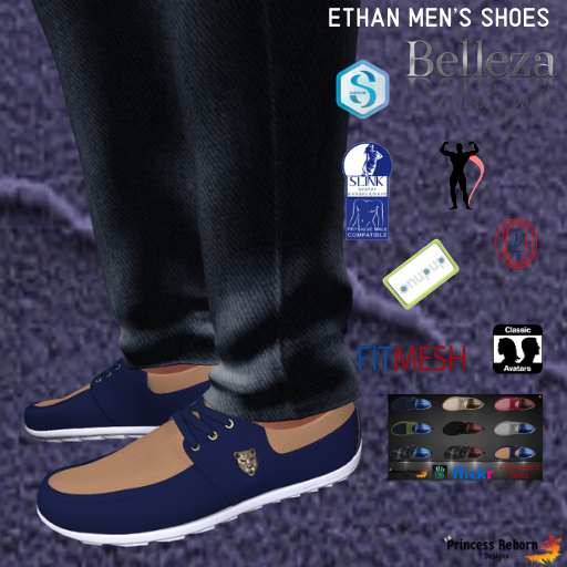 Second Life Marketplace - Ethan Men's Shoes "BOXED"