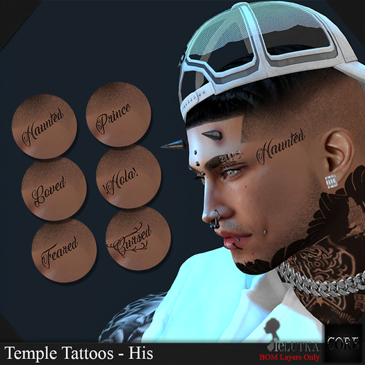 Second Life Marketplace - ::: Core ::: Temple Tattoos - (His)