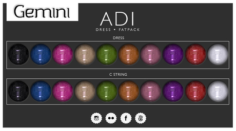 Second Life Marketplace - Gemini -Adi Dress- FATPACK (Add me)