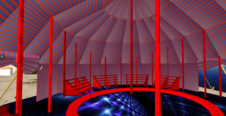 Second Life Marketplace - Circus Tent Red 32x32 11 Prim