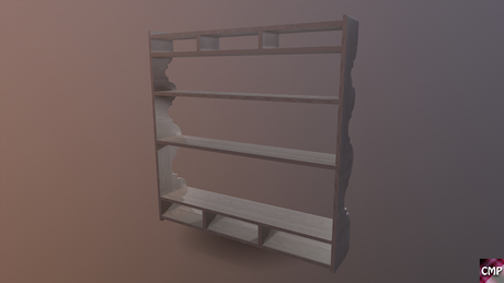 Second Life Marketplace - CMP - COLONIAL PINE DISPLAY SHELF