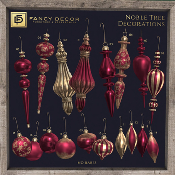 Second Life Marketplace - 18 Fancy Decor: Red Bauble Ornament - Noble ...