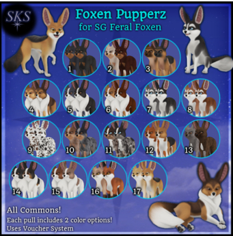 Second Life Marketplace - SKS Foxen Pupperz - 15 Papilloin Red/Fawn ...